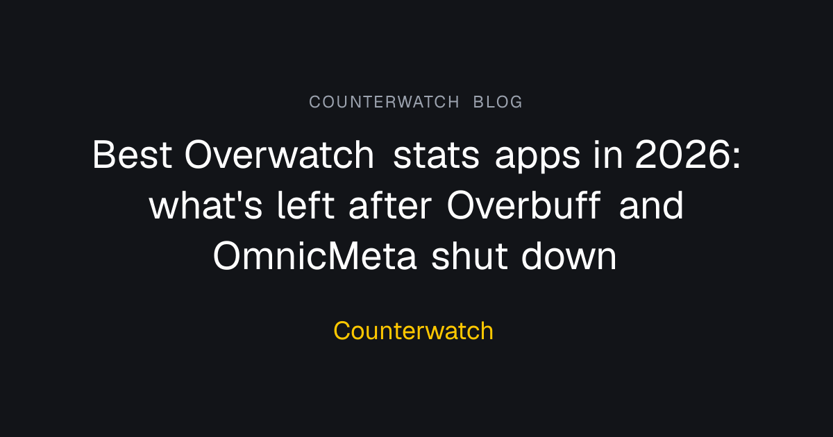 Best Overwatch stats apps in 2026: what's left after Overbuff and ...