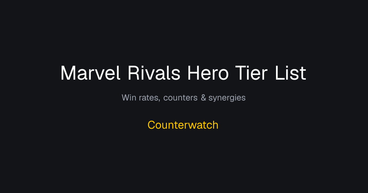 Shin-shibuya Hero Stats - Marvel Rivals | Counterwatch